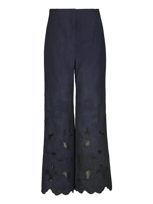 Veronica Beard Osborne Flared Trousers - Blue