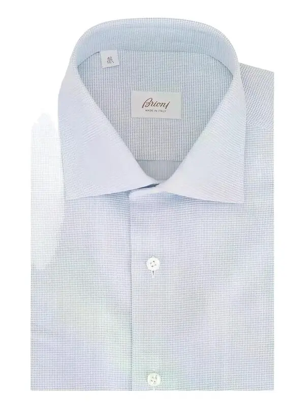 Brioni Patterned Textured Shirt - Blue