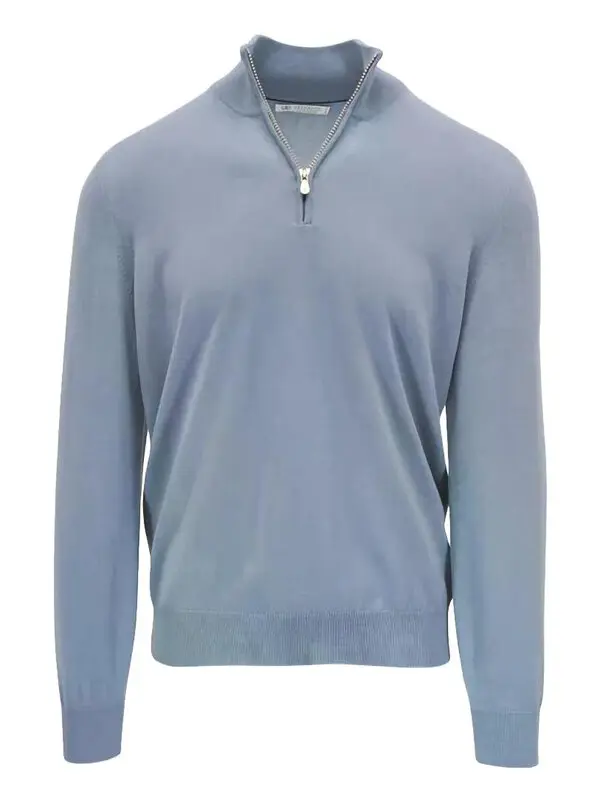 Brunello Cucinelli Cashmere Zip Sweater - Blue