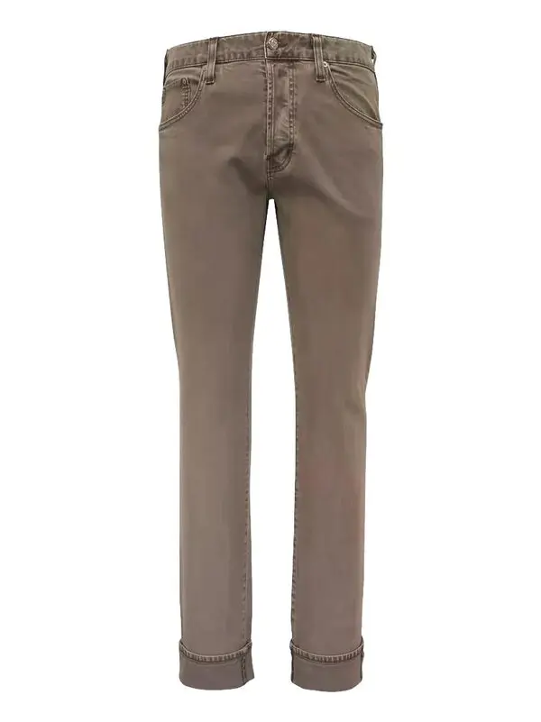 Ag Cuffed Straight Jeans - Neutrals