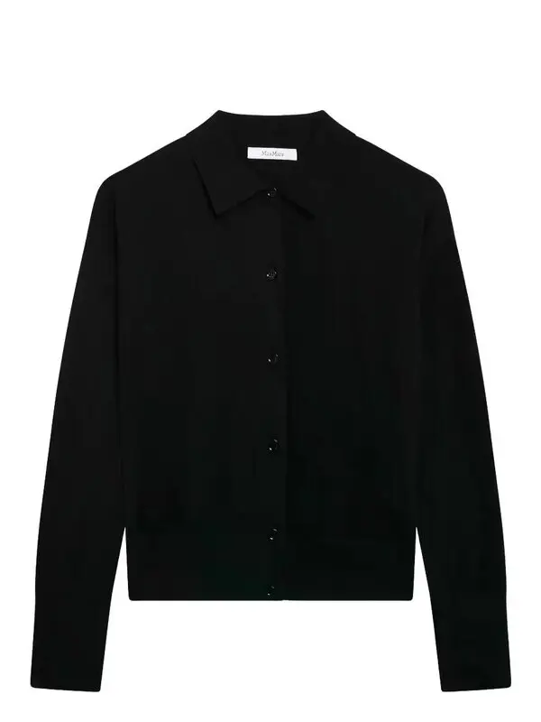 Max Mara Collared Buttoned Cardigan - Black