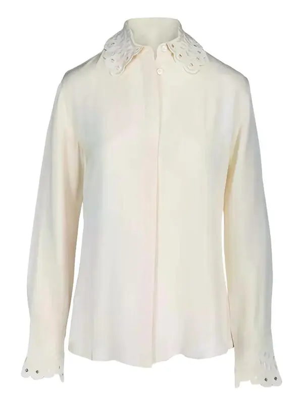 Altuzarra Eyelet Collar Blouse - Neutrals