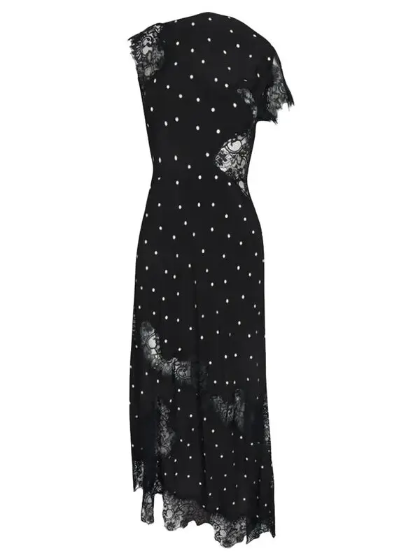 A.L.C. Polka Dot Lace Dress - Black