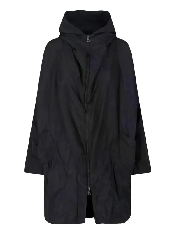 KIMONORAIN Hooded Coat - Black