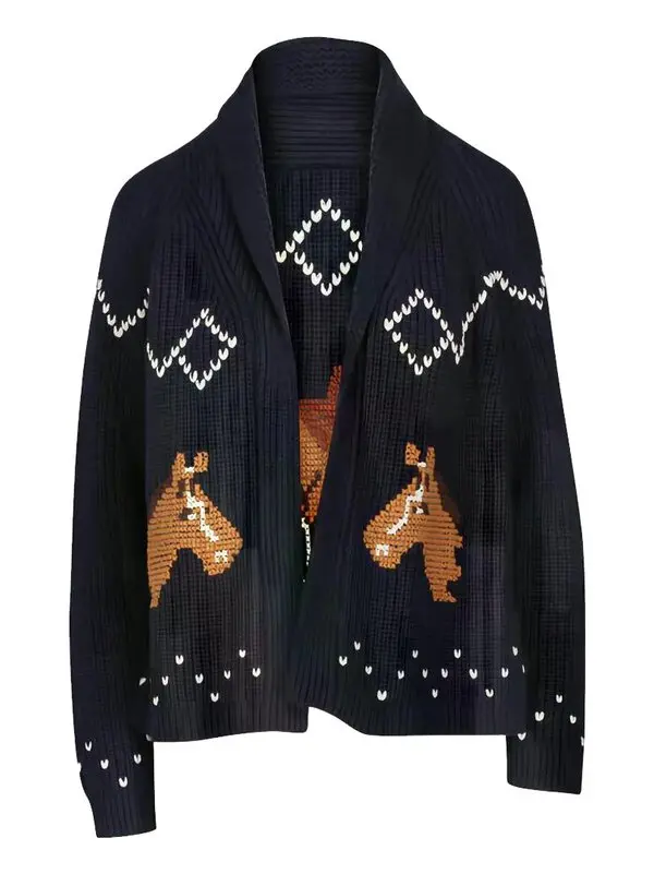 The Great. The Horse Lodge Cardigan - Blue