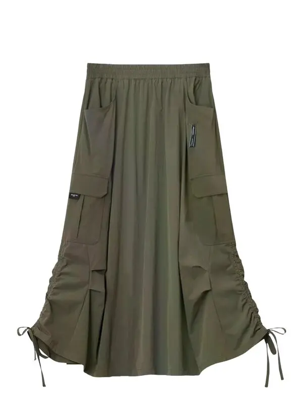 MUSIUM DIV. Drawstring Pocket Midi Skirt - Green