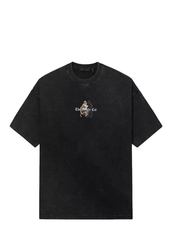 FIVE CM Print Crewneck T-shirt - Black