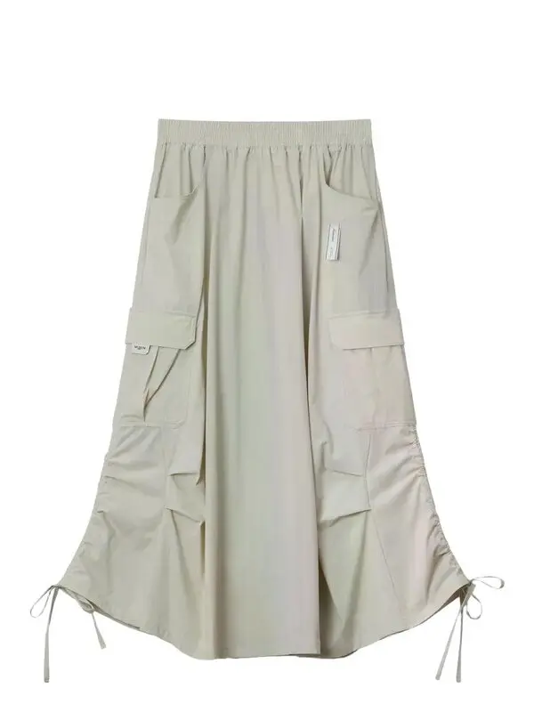 MUSIUM DIV. Pocket Drawstring Midi Skirt - Neutrals