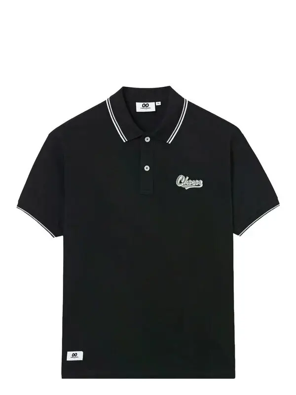 CHOCOOLATE Logo-detail Cotton Polo Shirt - Black