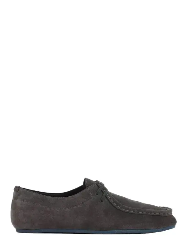 JIL SANDER Laced Suede Boat Shoes - Grey