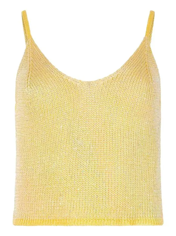 PARAMIDONNA Bruna Sleeveless Silk Top - Yellow