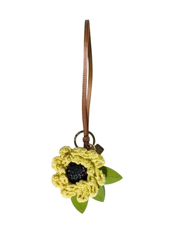Miu Miu Floral Key Ring - Yellow