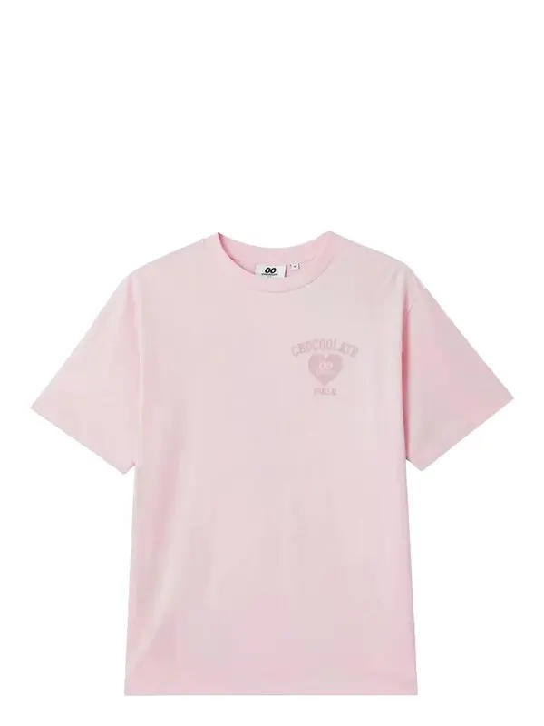 CHOCOOLATE Heart-detail Logo-print T-shirt - Pink