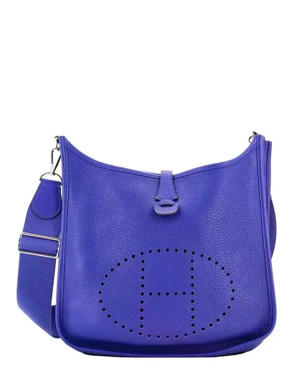 Hermès Evelyne Gen Iii Clemence Pm Crossbody Bag - Blue