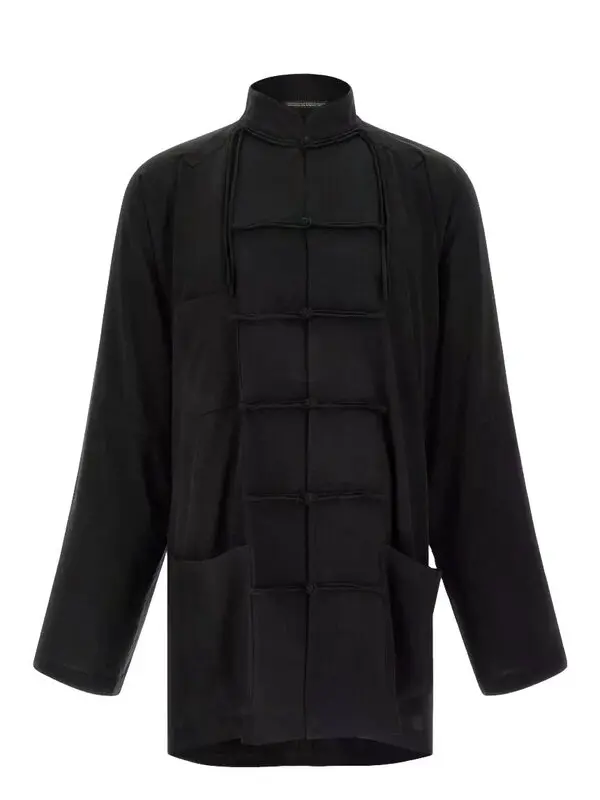 Yohji Yamamoto Ta Tuxedo China Blazer High-neck Jacket - Black