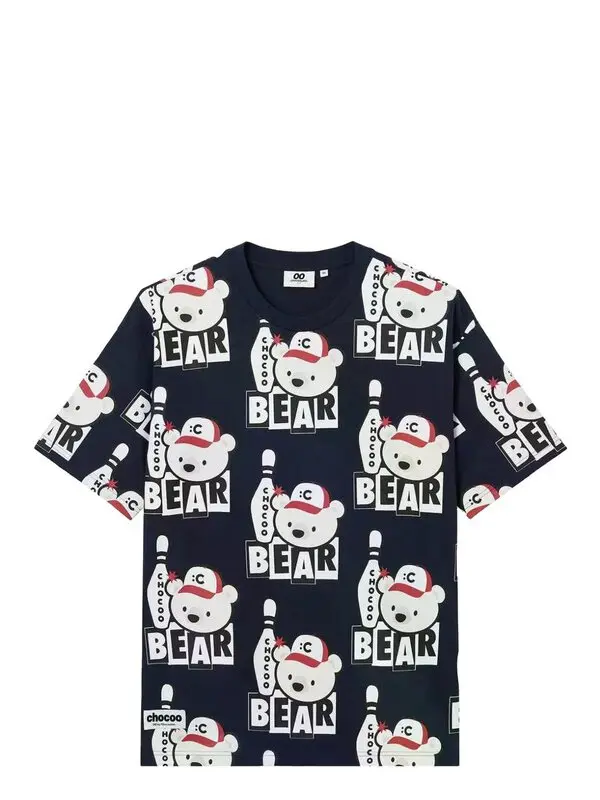 CHOCOOLATE Bear-print T-shirt - Blue