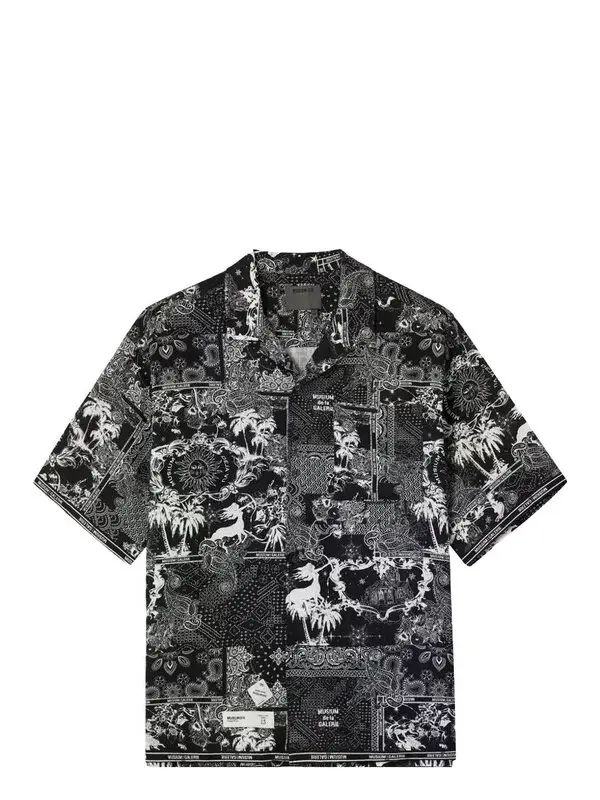 MUSIUM DIV. Short-sleeve Graphic-print Shirt - Black