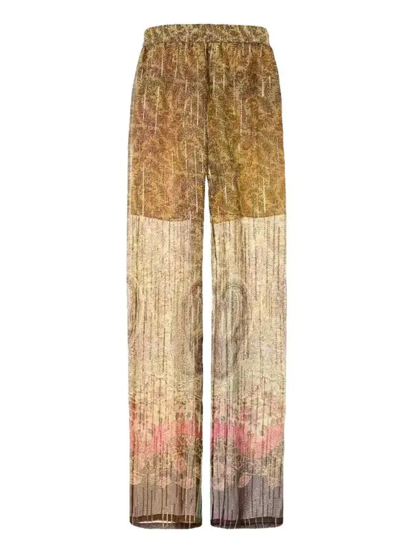 Valentino Garavani Printed Palazzo Pants - Brown