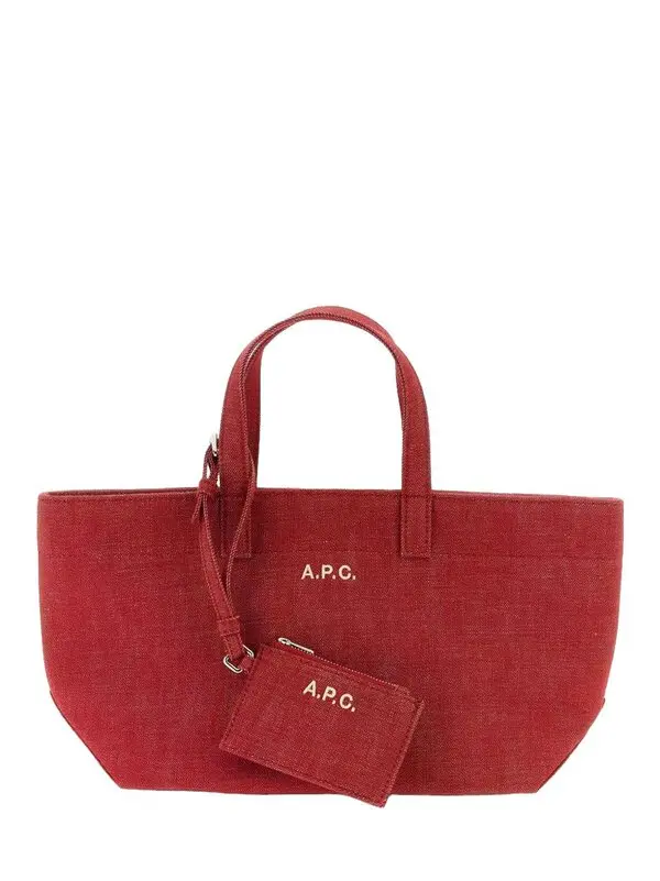 A.p.c. Small Le Drummer Toile Cotton Tote Bag - Red