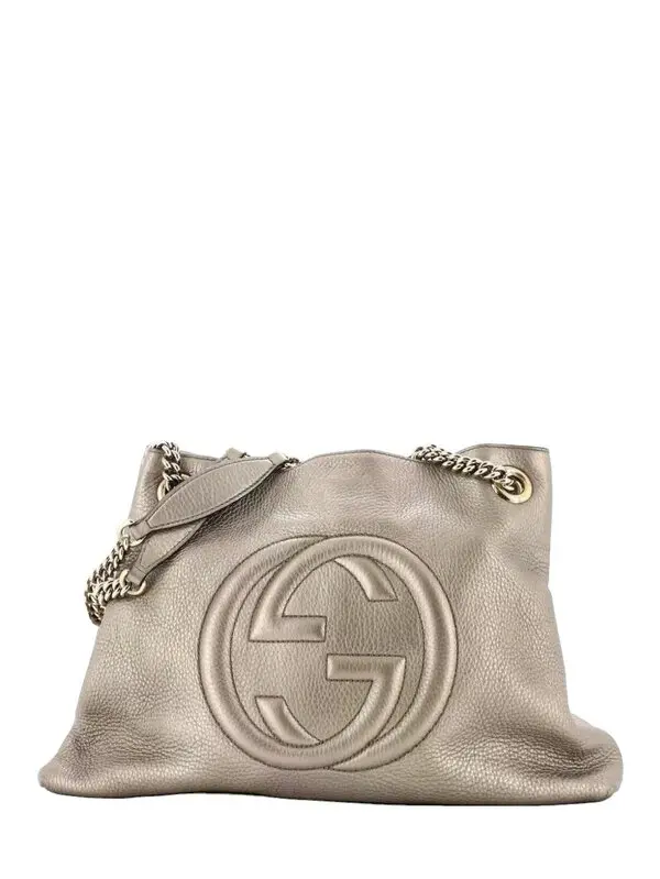 Gucci Soho Chain Strap Leather Medium Shoulder Bag - Gold