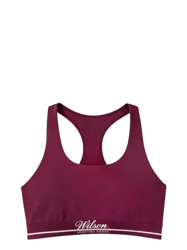 Wilson Doubles Racerback Logo-print Sport Bra - Red