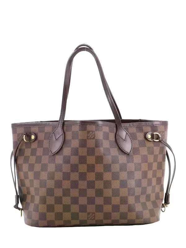 LOUIS VUITTON Neverfull Damier Pm Tote Bag - Brown