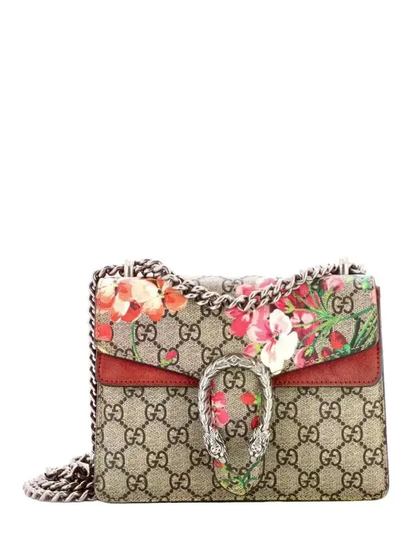 Gucci Dionysus Blooms Print Gg Coated Canvas Mini Shoulder Bag - Brown
