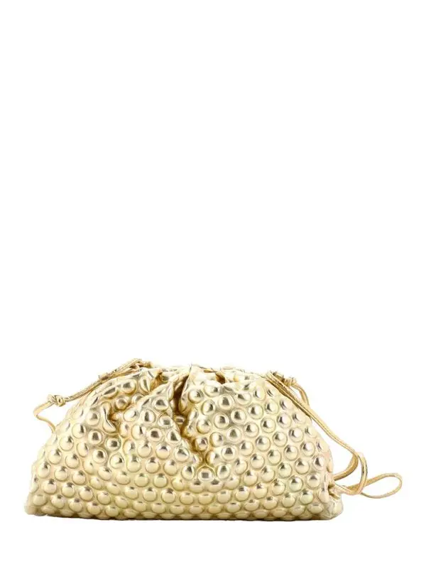 Bottega Veneta The Pouch Bubble Wrap Textured Leather Mini Crossbody Bag - Neutrals