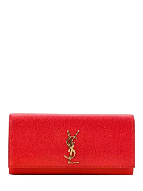Saint Laurent Classic Monogram Long Clutch Bag - Red
