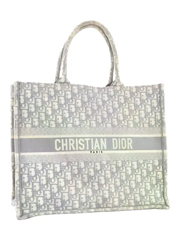 Dior Oblique Canvas Large Tote Bag - Grey