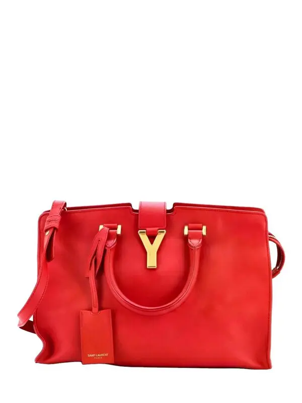 Saint Laurent Classic Y Cabas Small Satchel - Red
