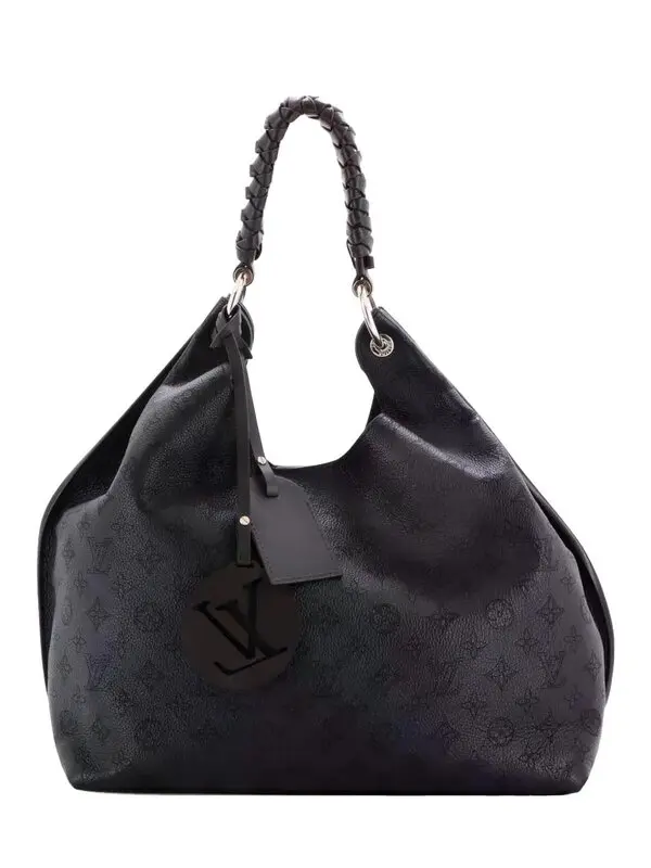 LOUIS VUITTON Carmel Mahina Leather Hobo Bag - Black