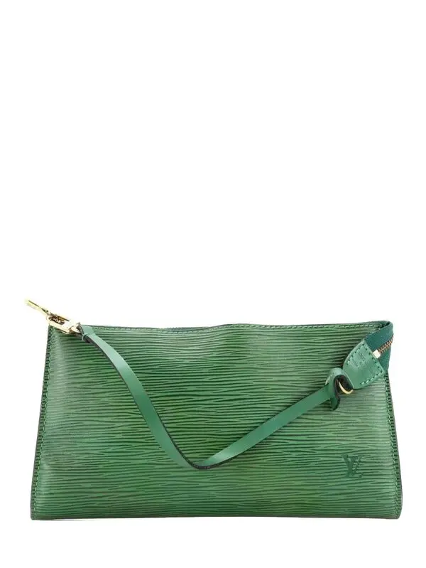 LOUIS VUITTON Pochette Accessoires Epi Leather Clutch Bag - Green