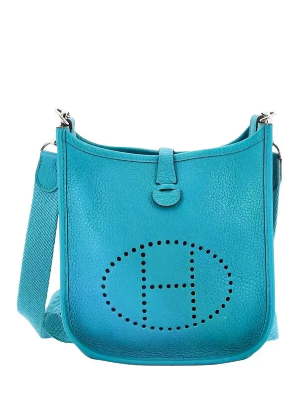 Hermès Evelyne Tpm Crossbody Bag Clemence Gen Iii - Blue
