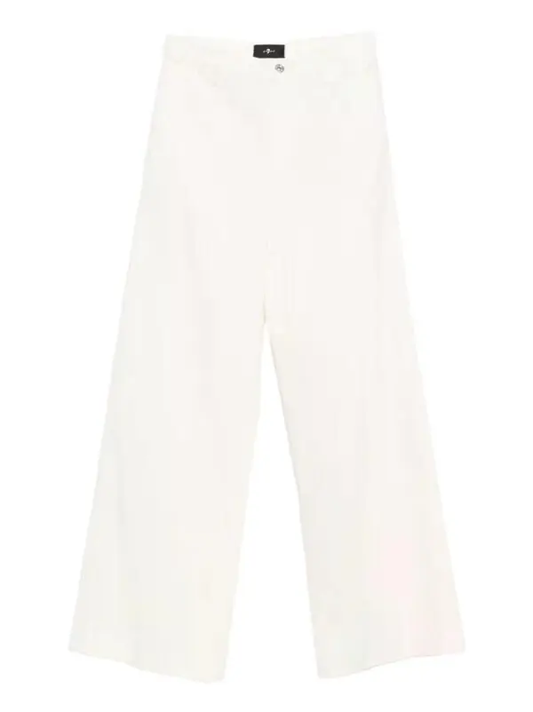 SEVEN Button-fastening Wide-leg Jeans - White
