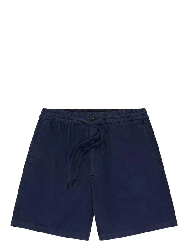 SLOWEAR Corduroy Drawstring Shorts - Blue