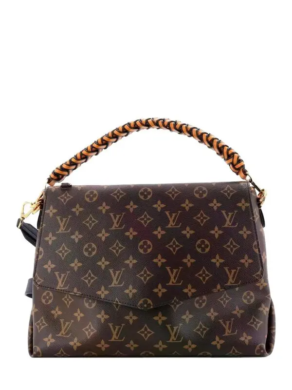 LOUIS VUITTON Braided Handle Beaubourg Handbag Monogram Canvas Mm - Brown