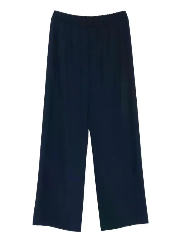 Imperial Elasticated-waistband Palazzo Pants - Blue