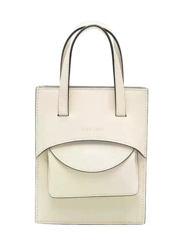 HIDESINS Mini Flap-fastening Tote Bag - Neutrals