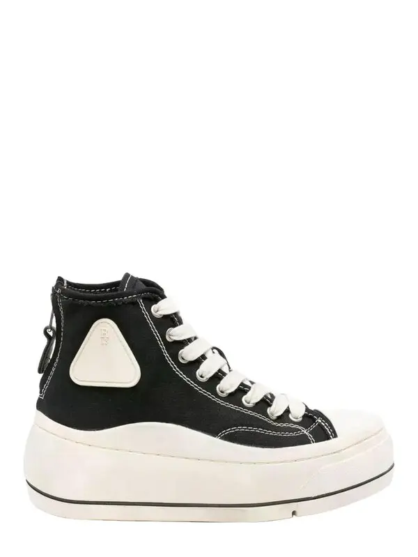 R13 Kurt High-top Denim Sneakers - Black