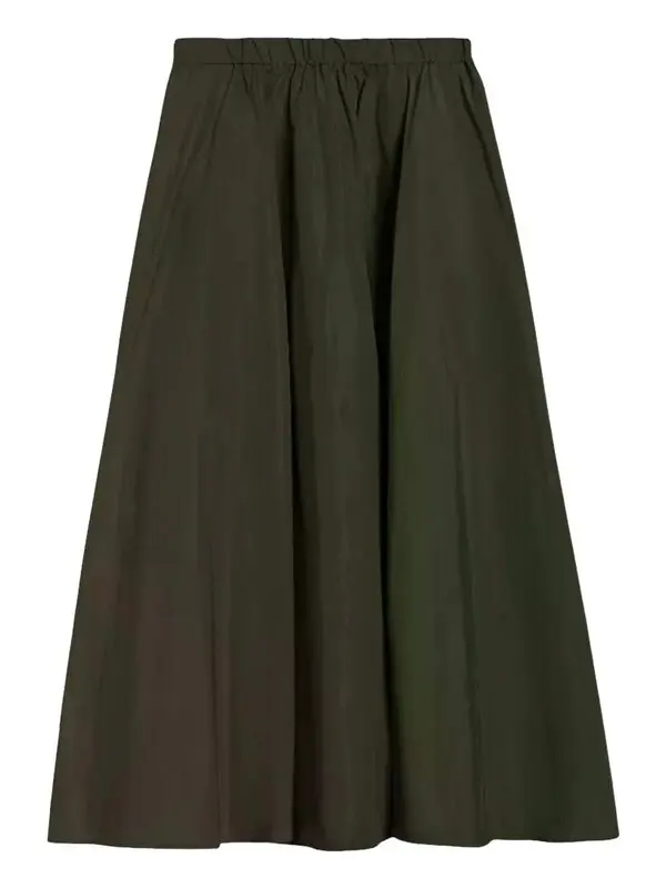 Aspesi Pleated A-line Midi Skirt - Green