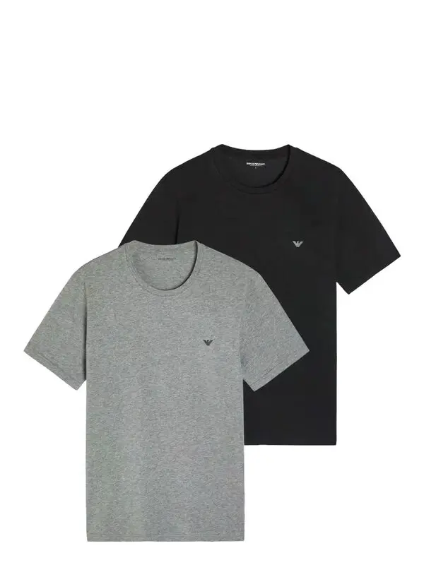 Emporio Armani Logo-print T-shirts - Grey