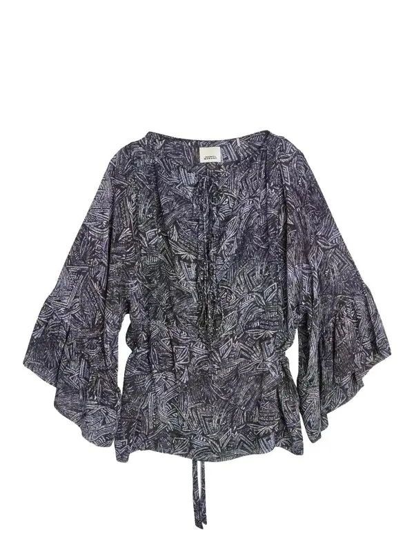 Isabel Marant Tekia Graphic-print Blouse - Blue