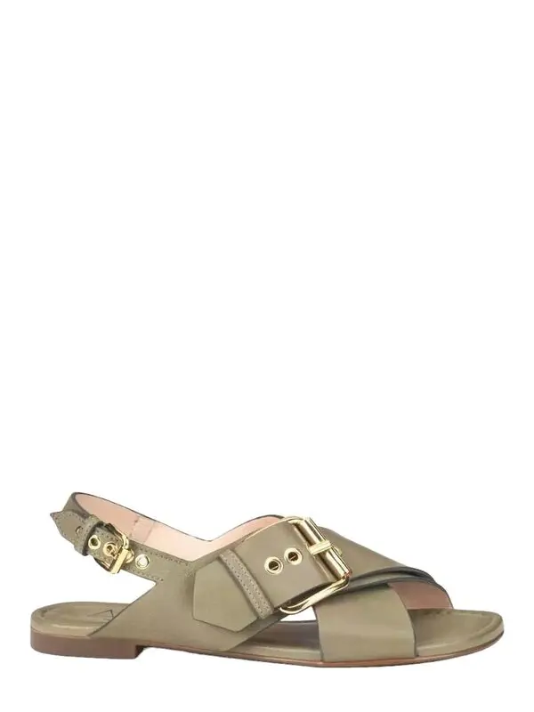 Agl Buckled-strap Flat Sandals - Green