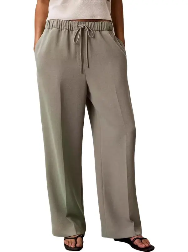 Calvin Klein Drawstring Trousers - Green