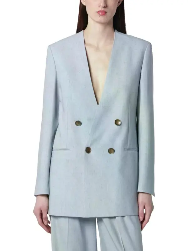 Alberta Ferretti Double-breasted Blazer - Blue
