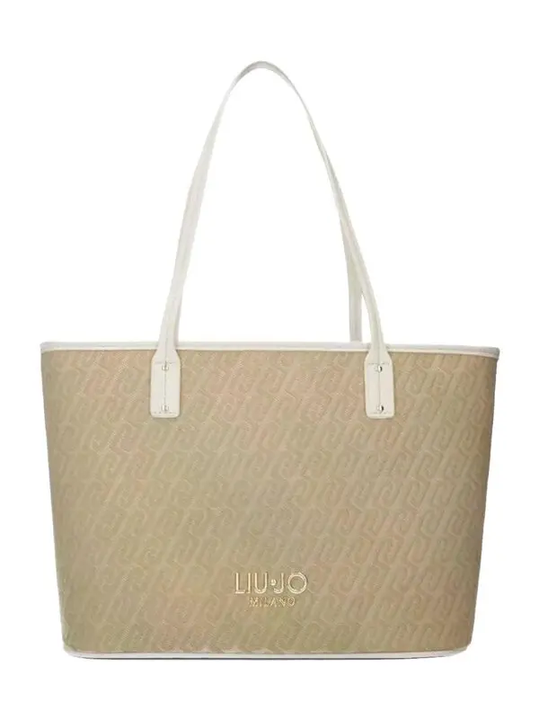 Liu Jo Logo Pattern Zip Bag - Neutrals