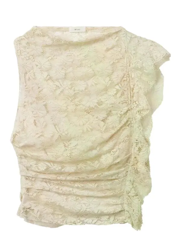 A.L.C. Ruffled Lace Top - Neutrals