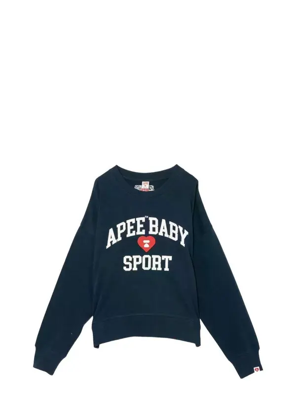 AAPE BY *A BATHING APE Logo-embroidered Sweatshirt - Blue