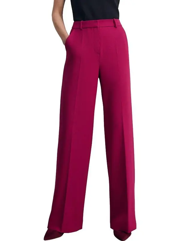 The Fold Adelaide Crepe Trousers - Pink